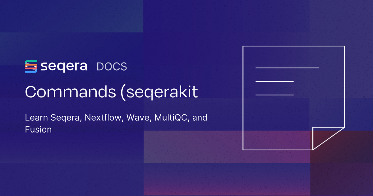 Commands Seqera Docs
